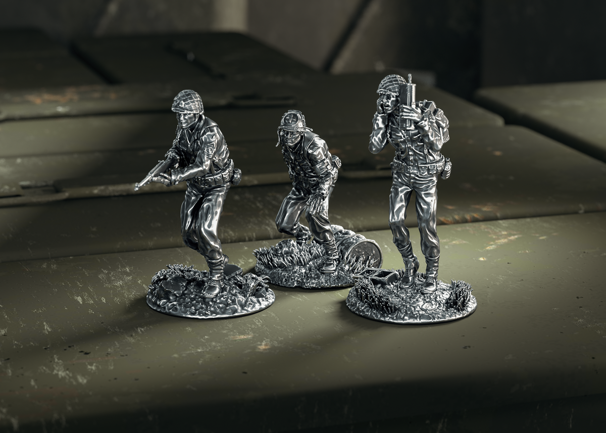 Silver Soldier Army Men Statues - Best Gifts for Military Collectors ...